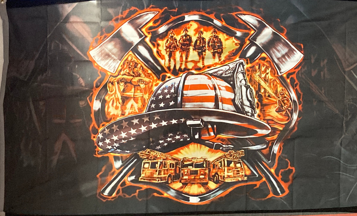 Firefighter American Helmet" 3x5' Flag – Trump Store of Panama City
