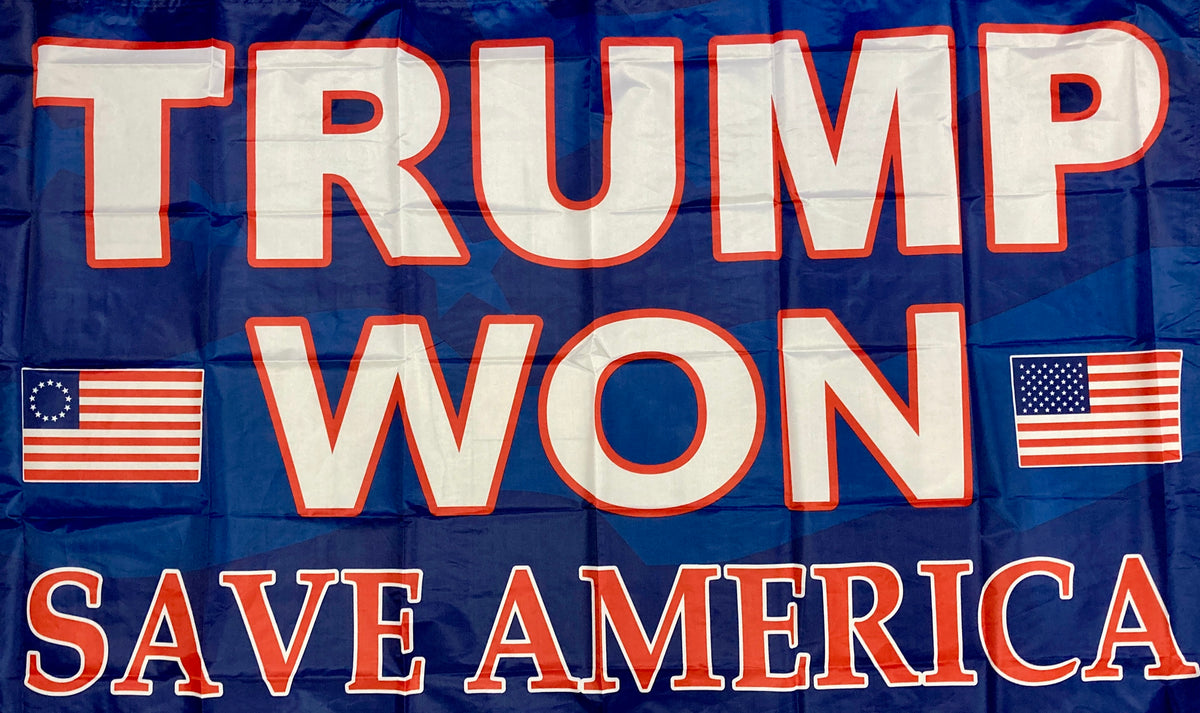 "Trump Won Save America" 3X5' Flag – Trump Store of Panama City