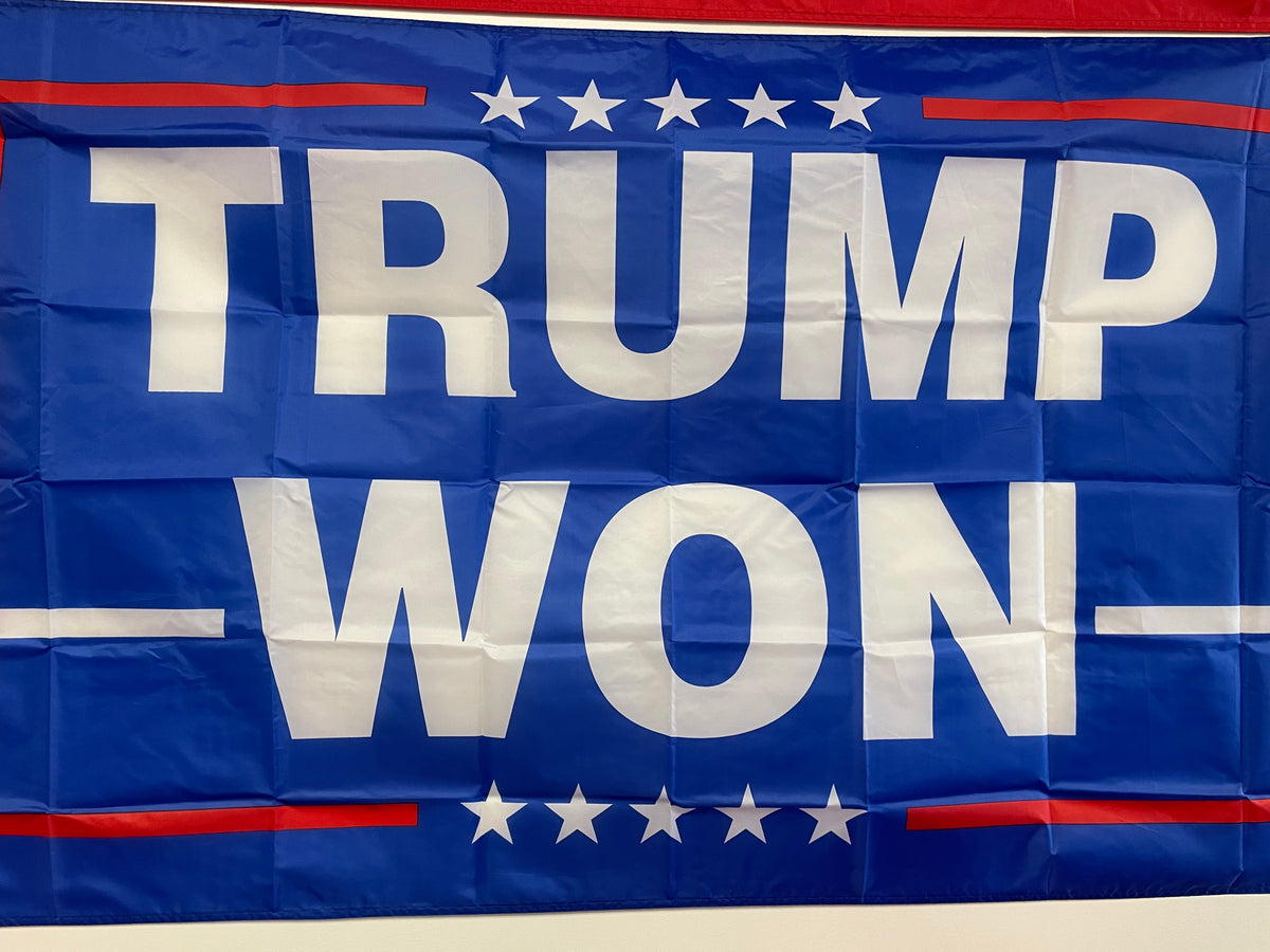 3x5' Blue "Trump Won" Flag – Trump Store of Panama City